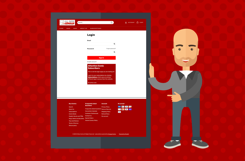 How to log in to your subscriptions – All New Comics